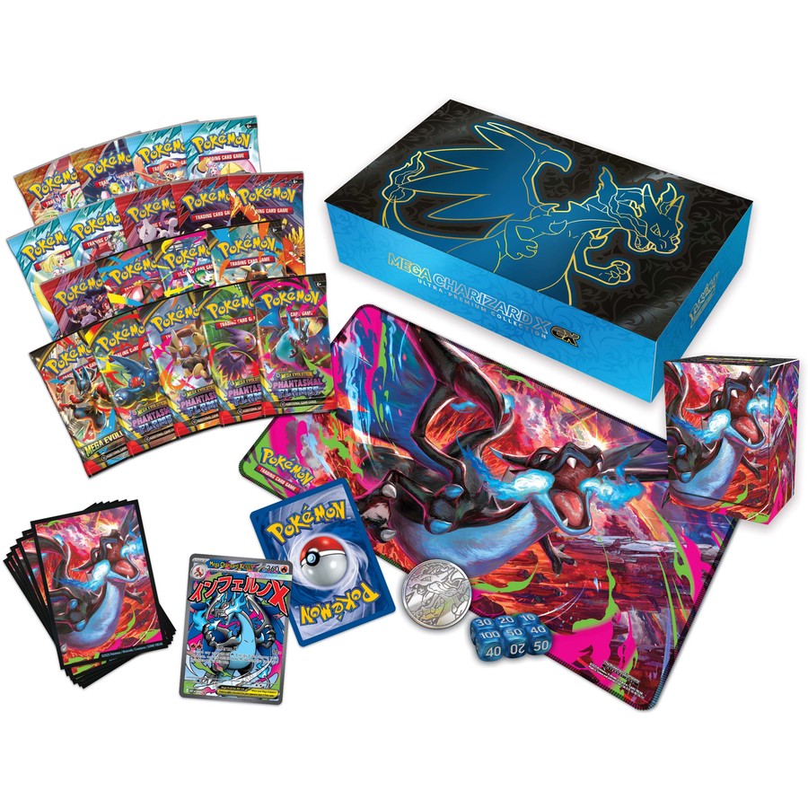 Pokémon TCG: Mega Charizard X ex Ultra-Premium Collection Pre-Order ...